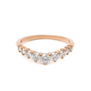 Tess Band | Diamond Curved Wedding Band – Altana Marie